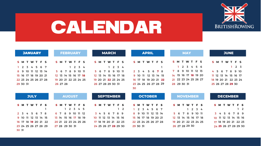 Annual Olympic Pathway Calendar - British Rowing